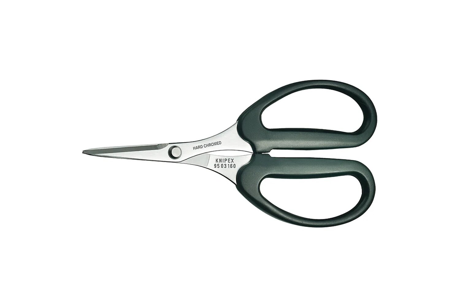 Ножницы для реза KEVLAR волокон в оптоволоконных кабелях, 160 мм, хром KNIPEX KN-9503160SB