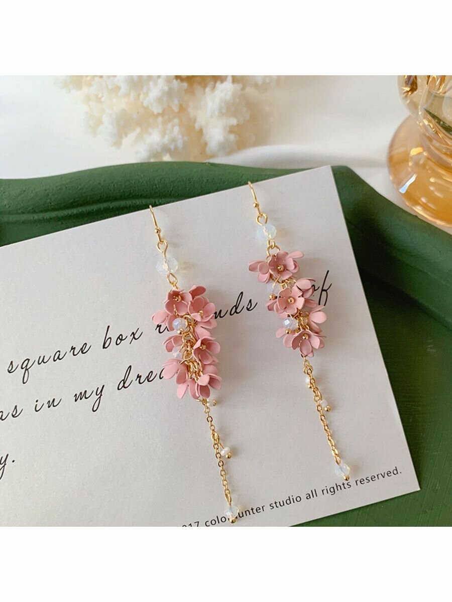 Серьги пусеты, эмаль