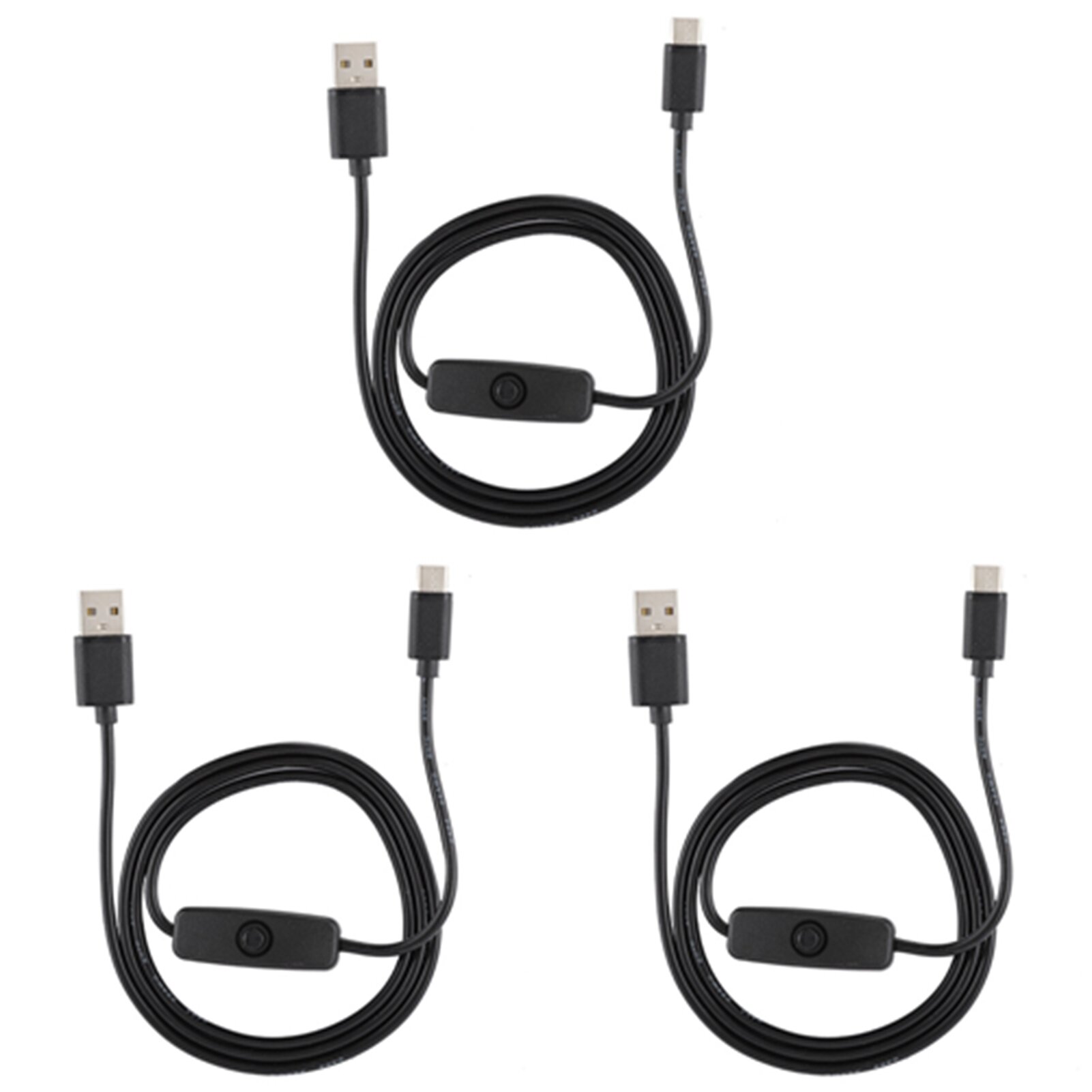 3 шт. Адаптер питания Type-C, 5V 3A, с переключателем, для Raspberry Pi 4B