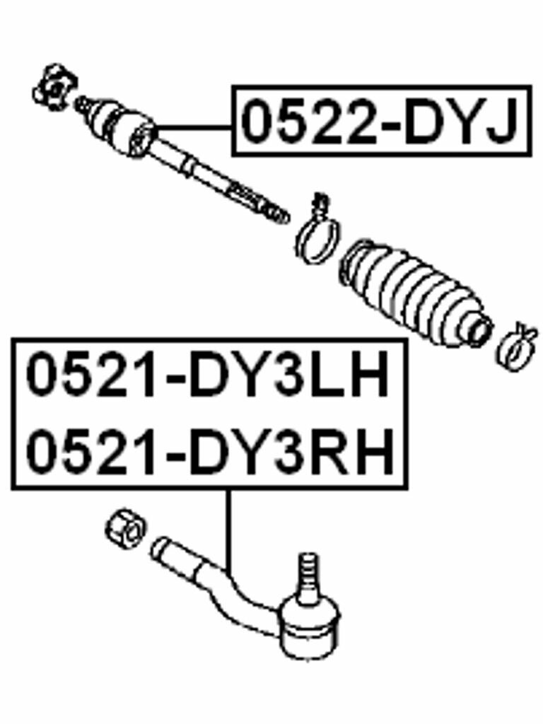Тяга рулевая для автомобилей MAZDA 0522-DYJ FEBEST