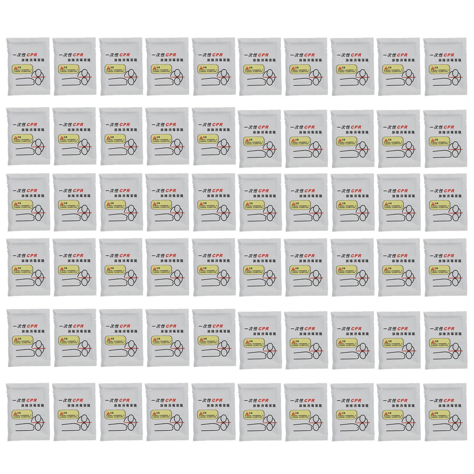 50 шт. одноразовых защитных экранов для лица с односторонним клапаном для обучения сердечной реанимации