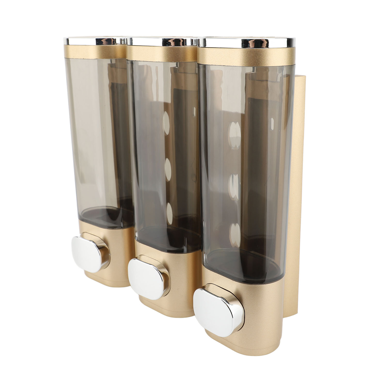 Универсальный дозатор для жидкого мыла 3 в 1, 300 мл, настенный, для ванной комнаты, душа, шампуня и кондиционера, золотистый цвет.