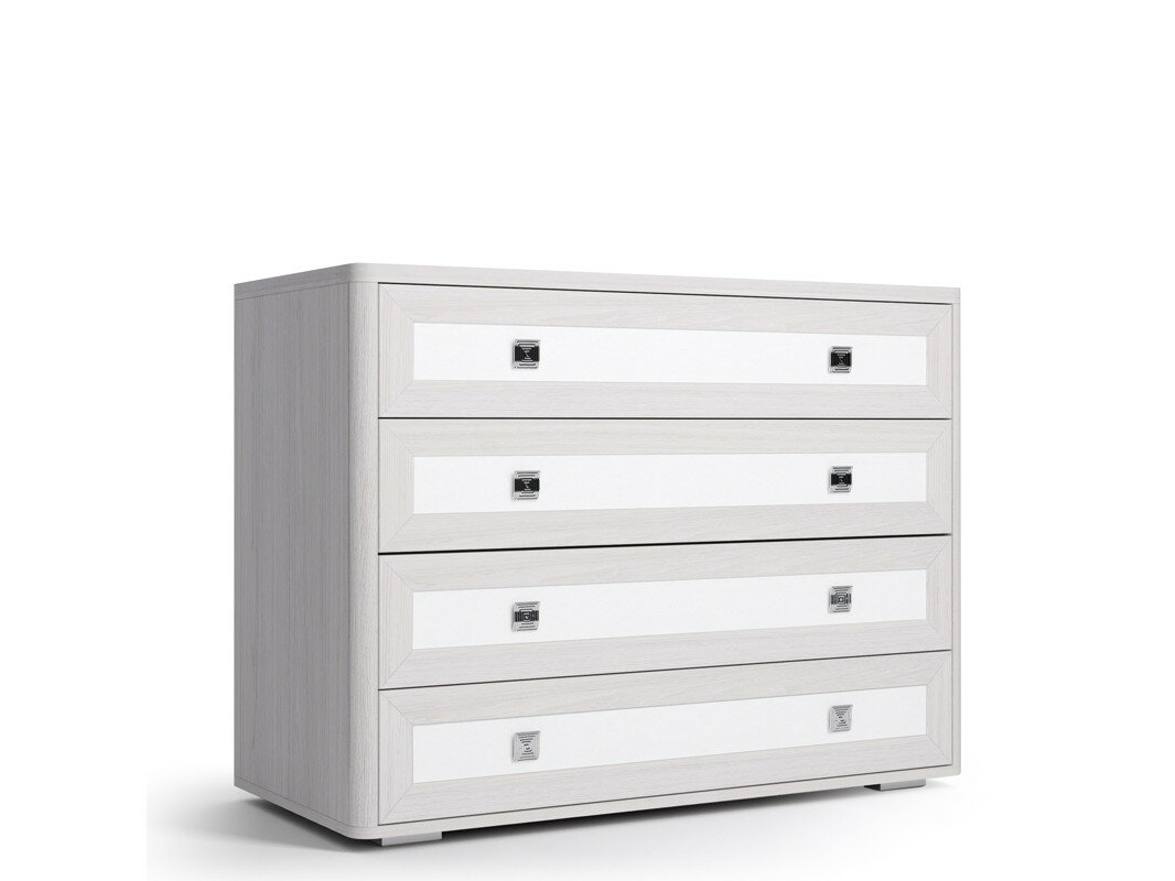 Комод с 4-мя ящиками, современный, из ЛДСП, ясень анкор светлый