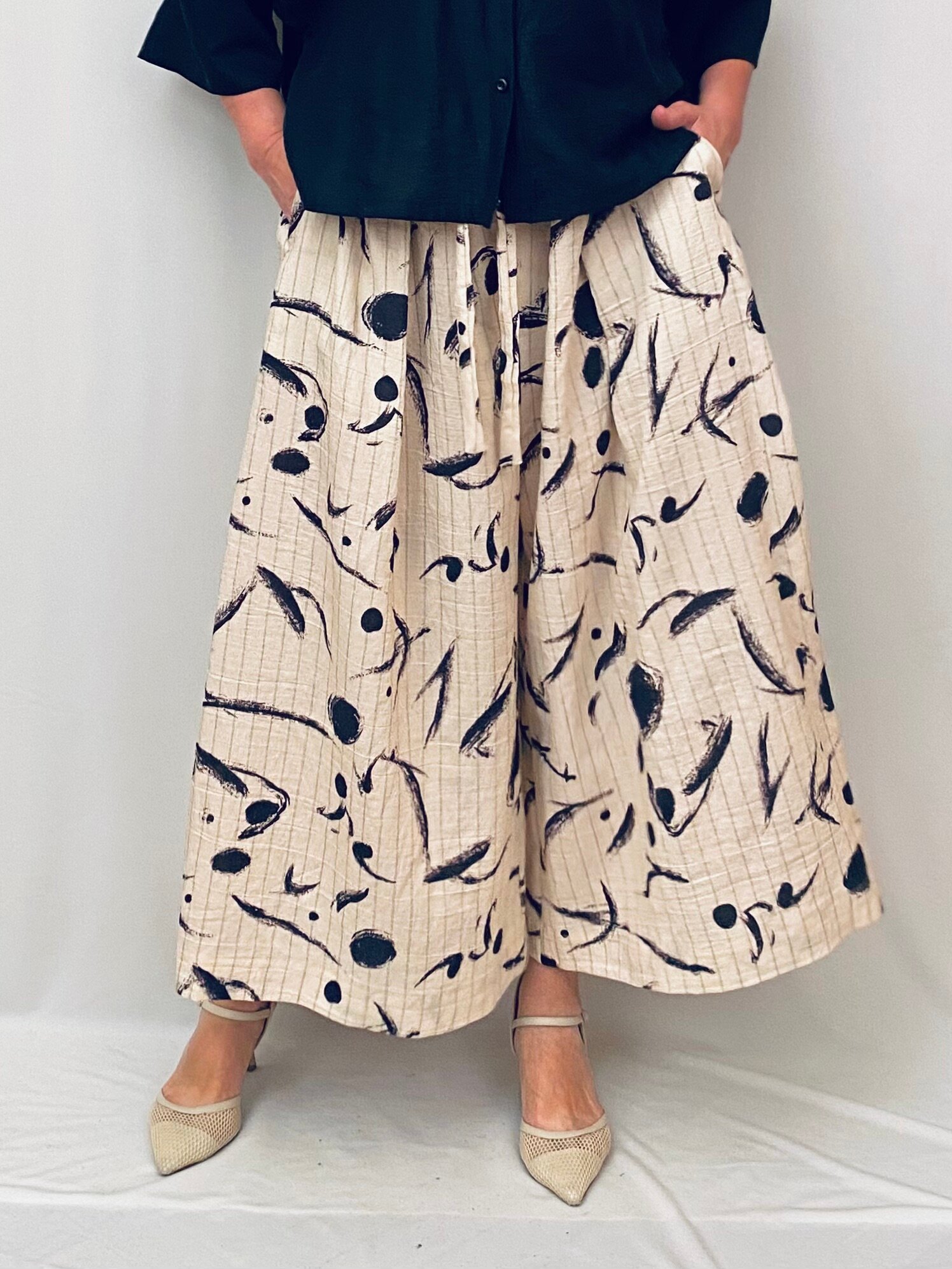 Брюки палаццо WENDY TRENDY Весна-лето 2026, размер TU, молочный — фото 1