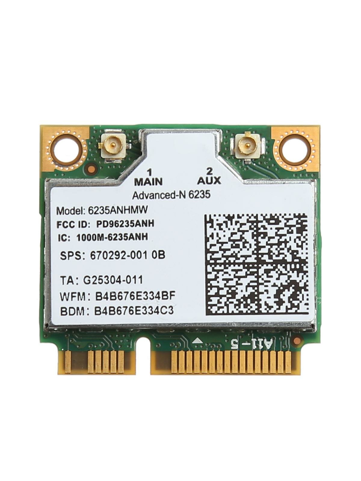 Dual Band 2.4G/5G 300M 802.11a/b/g/n WiFi Bluetooth-compatible 4.0 Wireless Half Mini PCI-E Card For Intel 6235ANHMW