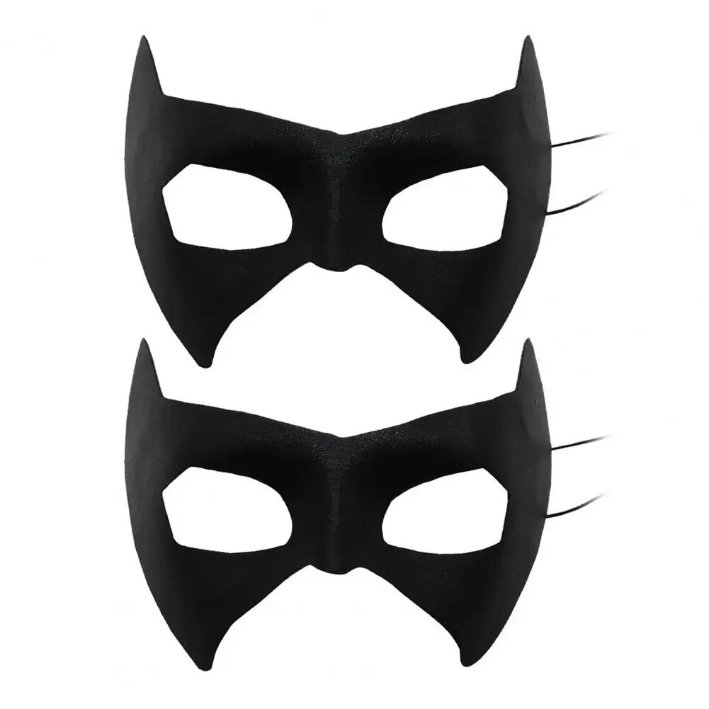 Маски на половину лица, искусственная кожа, черные, 2 шт. A