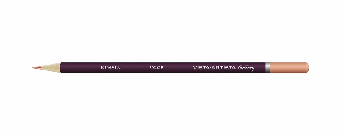 Карандаш 6 штук цветной художественный "VISTA-ARTISTA" "Gallery" VGCP заточенный 215 Неаполитанский телесный (Naples flesh light)