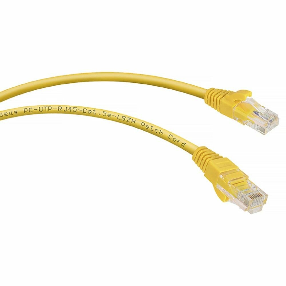 Cabeus PC - UTP - RJ45 - Cat.5e - 3m - YL - LSZH Патч - корд, желтый, LSZH, 3м