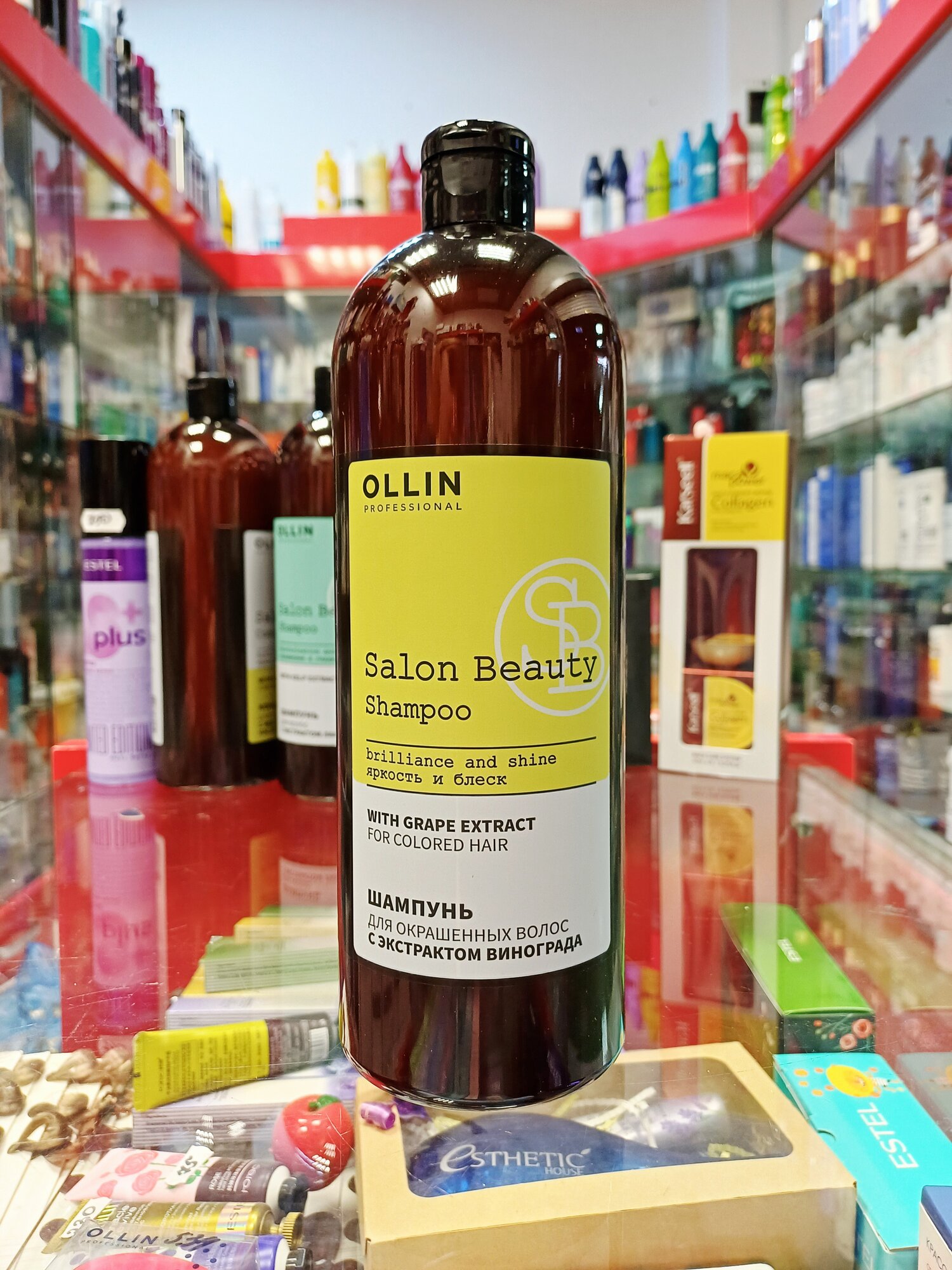 Шампунь Ollin SALON BEAUTY, для окрашенных волос, с экстрактом виноградных косточек, 1000 мл