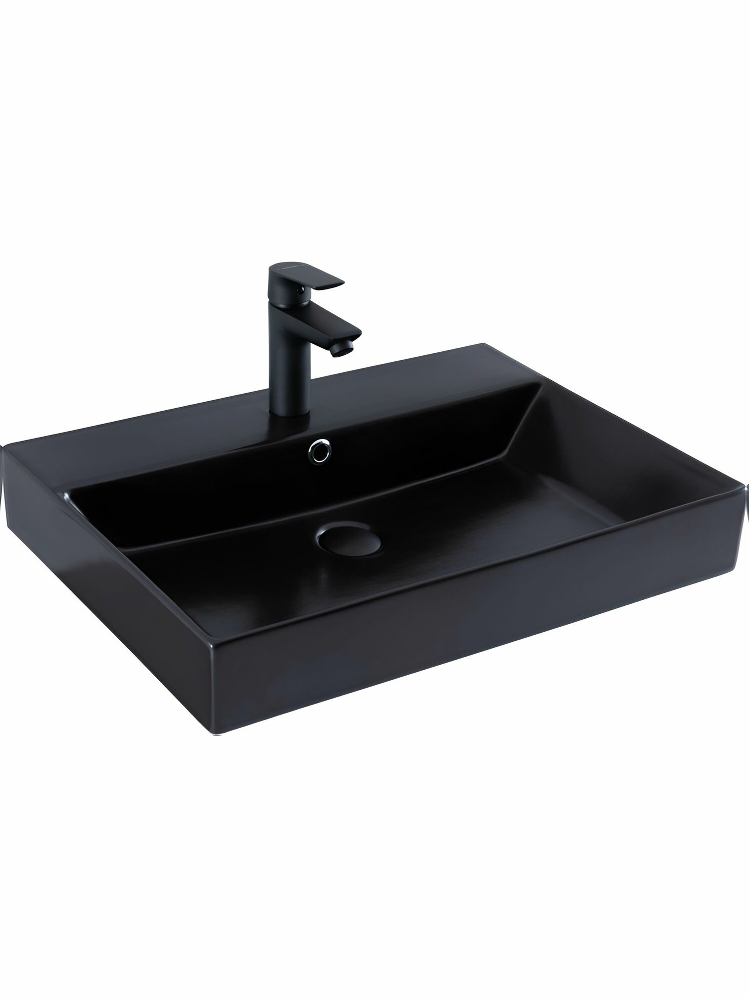 Раковина для ванной накладная Sanovit Slim Synergy 60 см, модель 17060, черный матовый
