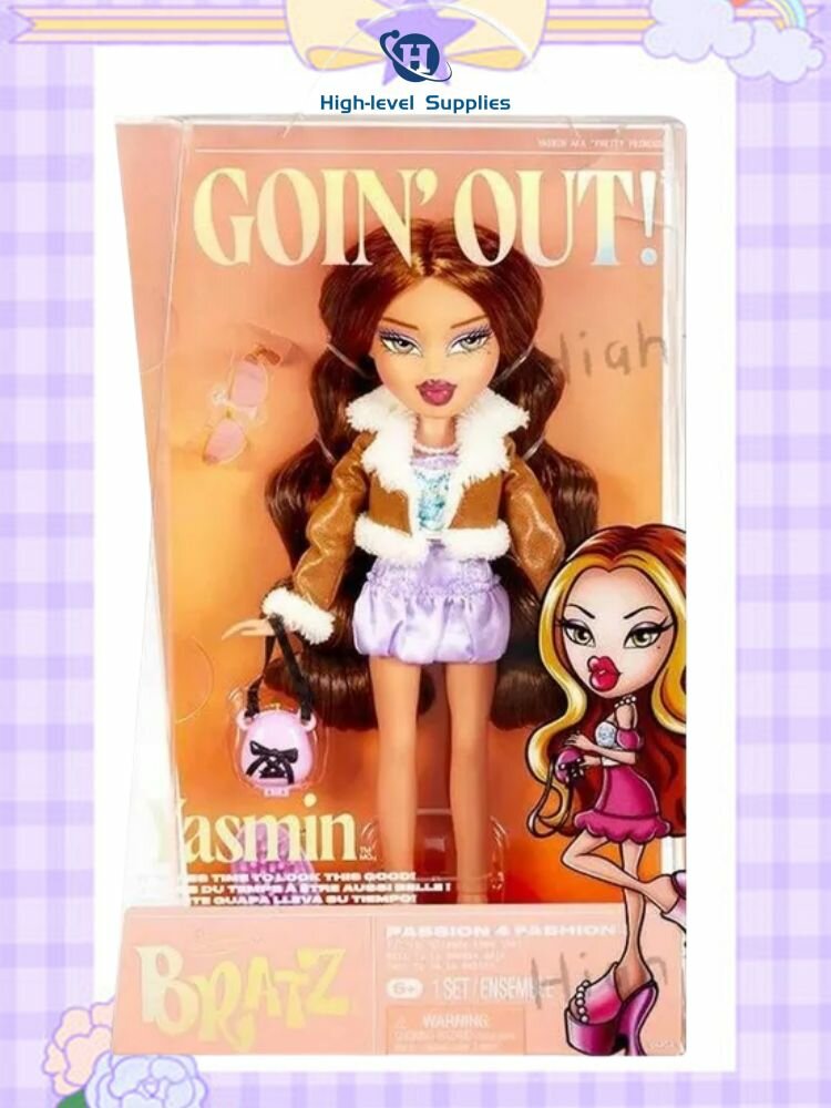 MGA Bratz Goin Out Fashion Doll Yasmin/ Коллекция модных кукол с очками, расческами и аксессуарами для одежды подходит для подарков на день рождения детям от 6 лет и старше
