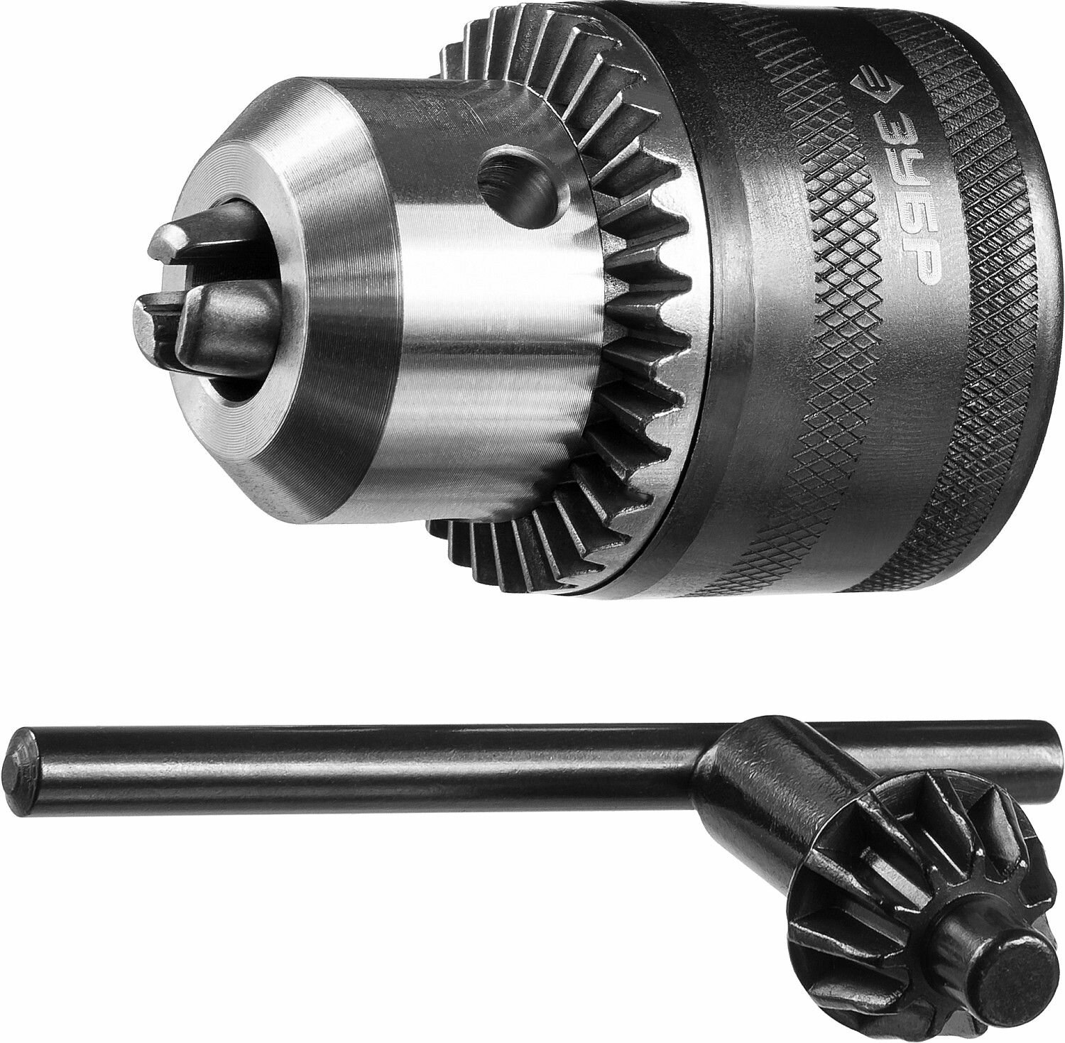 Ударный сверлильный патрон ЗУБР, 13 мм, 1/2", с ключом для дрели, профессиональный 2908-13-1/2_z02