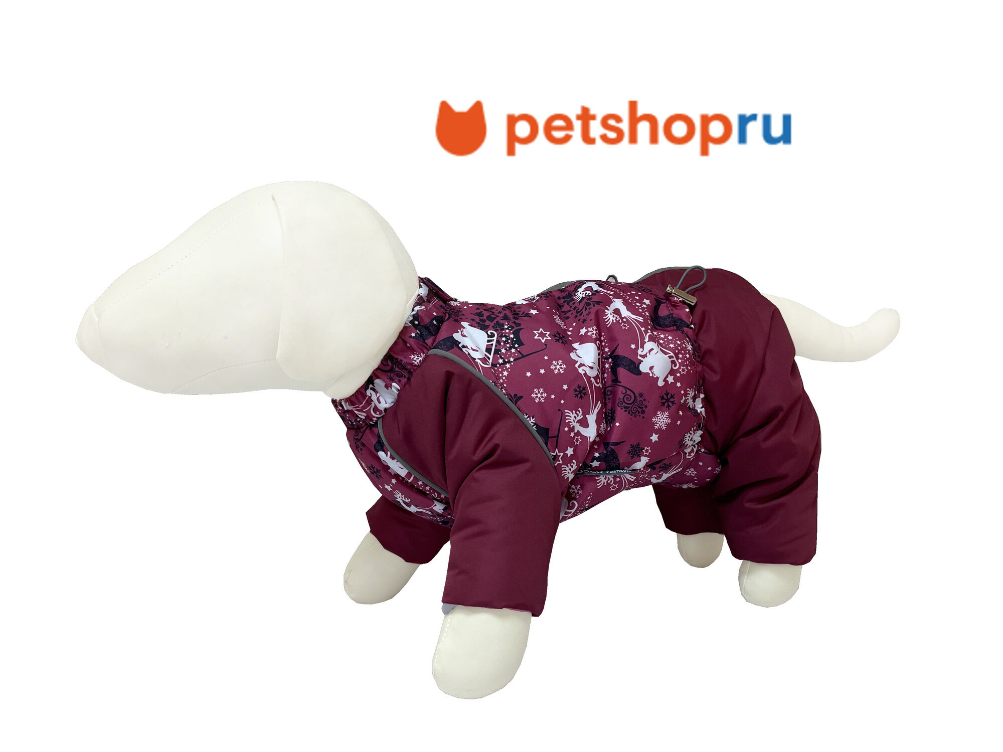 OSSO Комбинезон для собак Снежинка размер 32 (сука) олени/принт