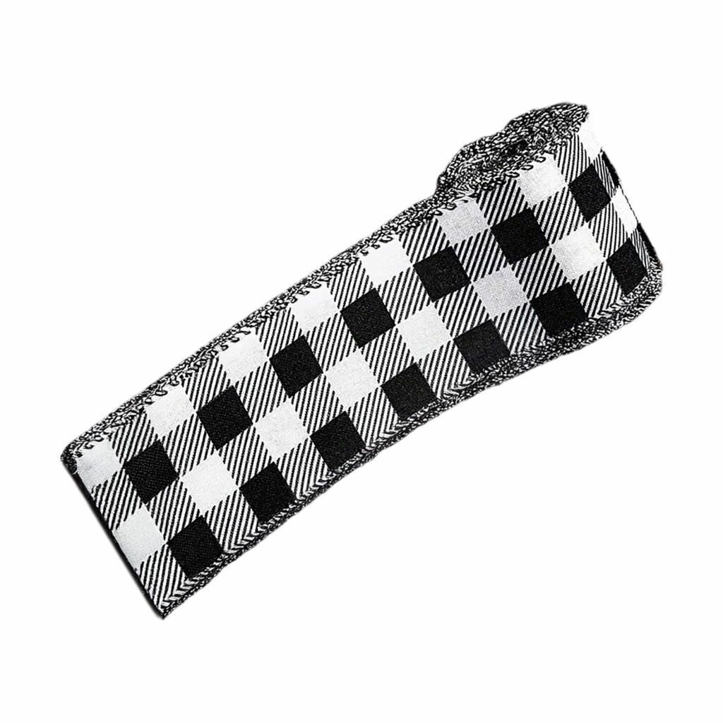 Рождественские украшения из черно-белых льняных лент DIY bow decoration ленты для украшения подарков-плед