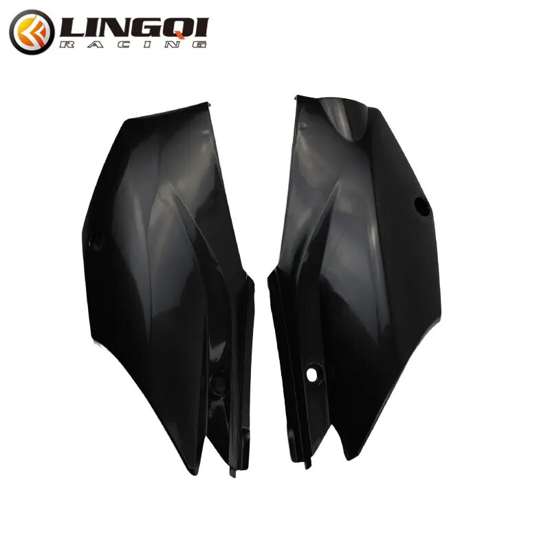 LINGQI велосипед для питбайка, задняя боковая панель, левый правый мотоциклетный комплект обтекателей, брызговик, пластиковый универсальный для CRF 125 CRF110, детали Черный, Black