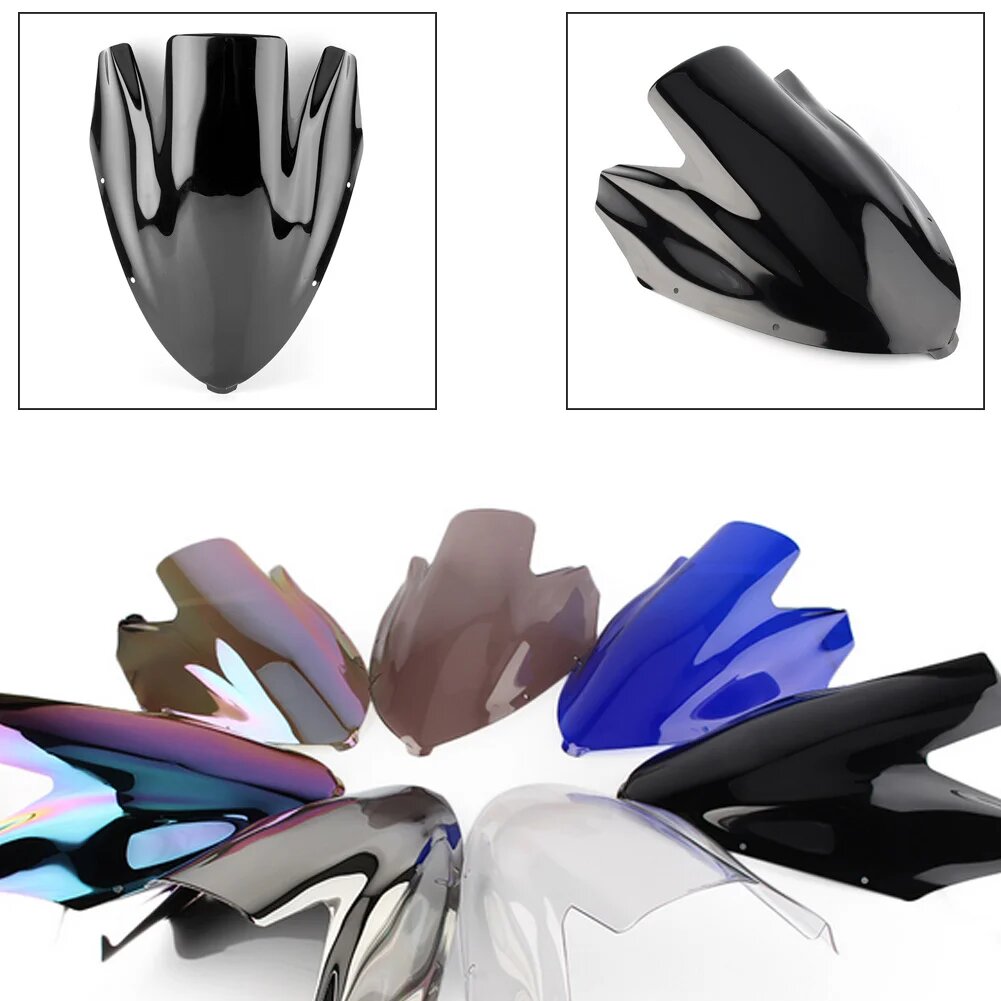 Ветровое стекло для мотоциклов, экран для мотоциклов, дефлектор ветрового стекла для Kawasaki ER6 F ER6F Ninja 650 R 650R 2006 2007 2008, Black