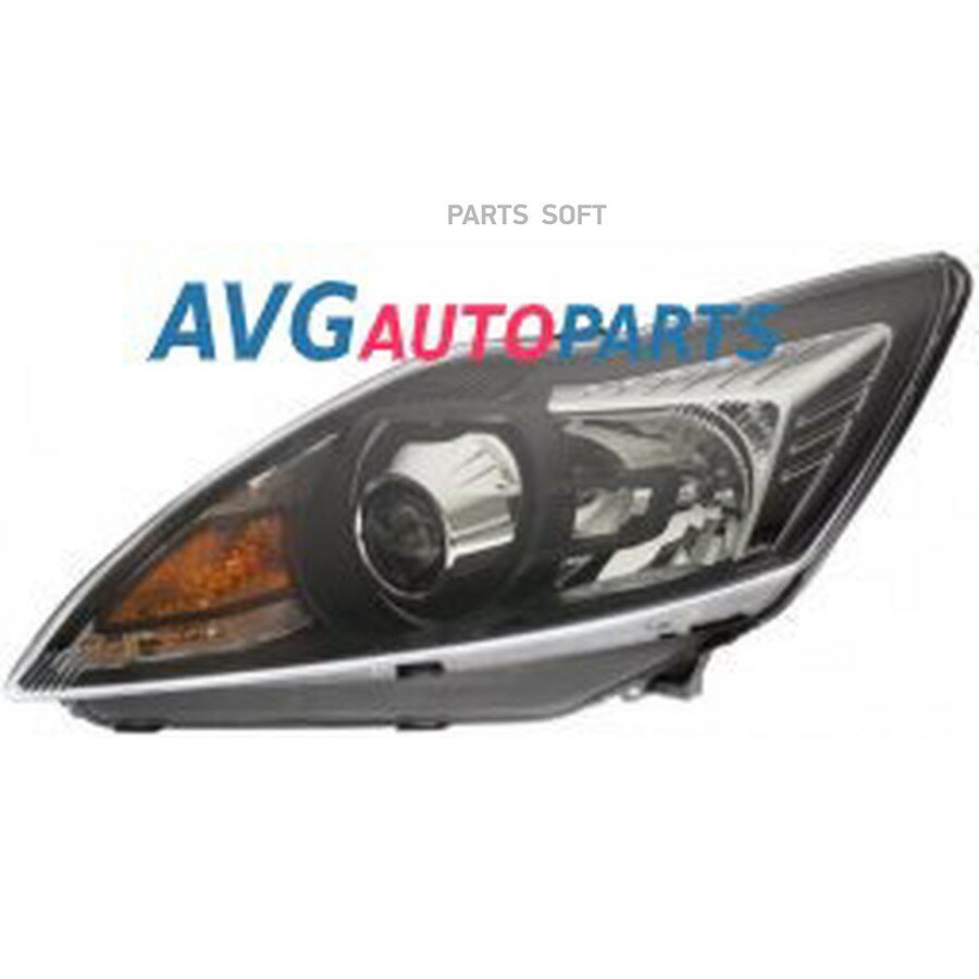Фара электрорегулировка+корректор черный+хром отражатель 08-10 Xenon левая TYC от официального дистрибьютора, AVG, артикул 25350148