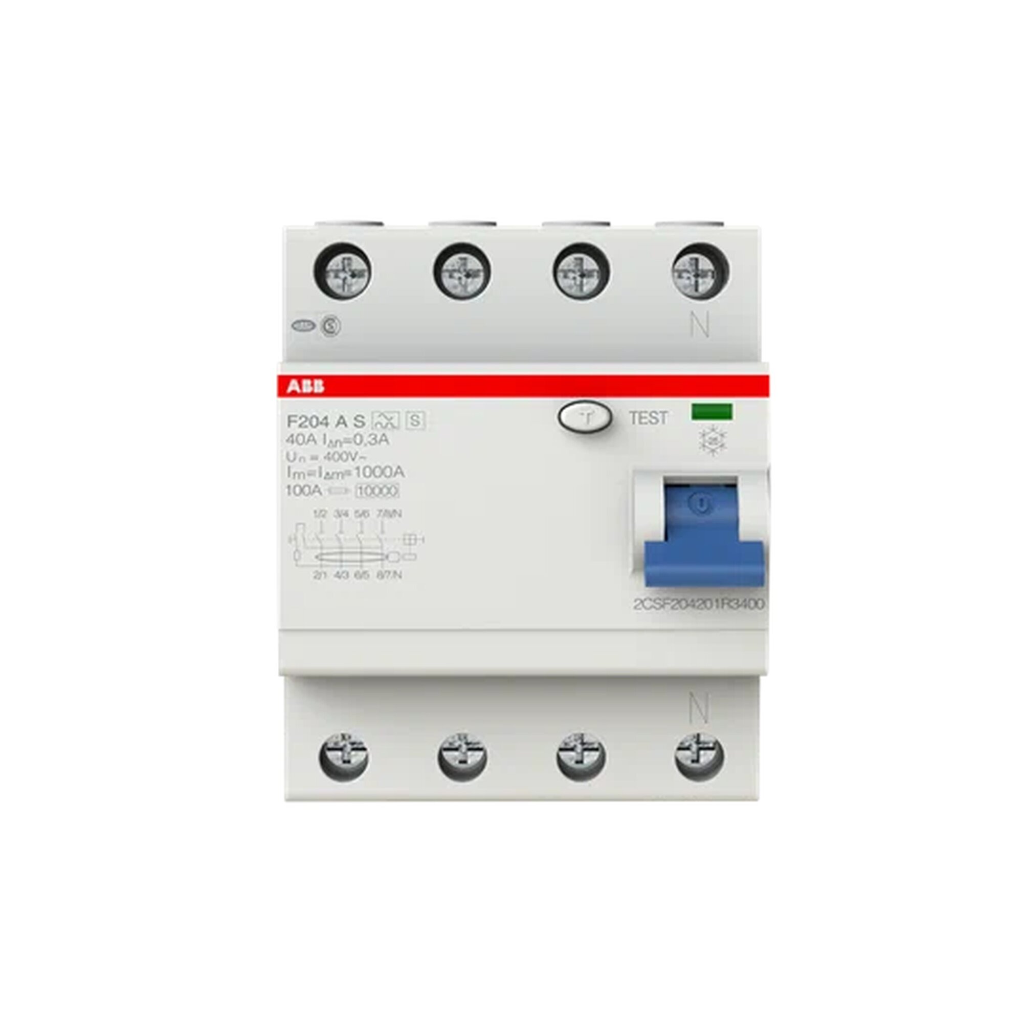 Устройство защитного отключения ABB F204 A S-40/0,3 mA селективное 40А 300mA