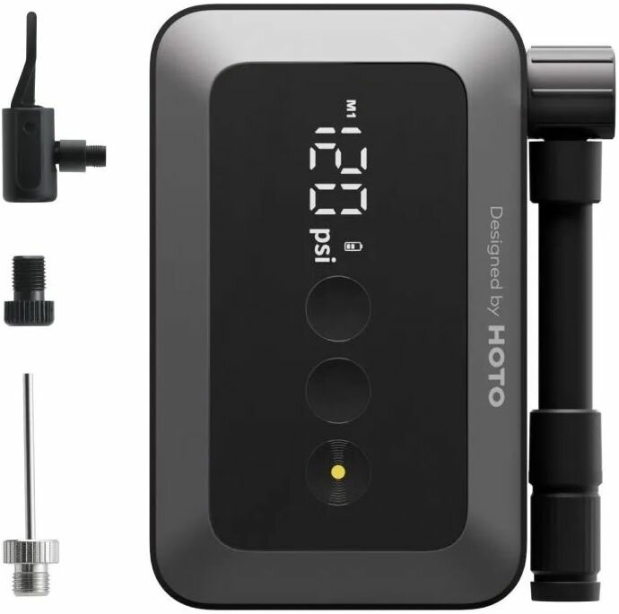 Портативный компрессор HOTO Air Pump Pocket. Цвет: чёрный.