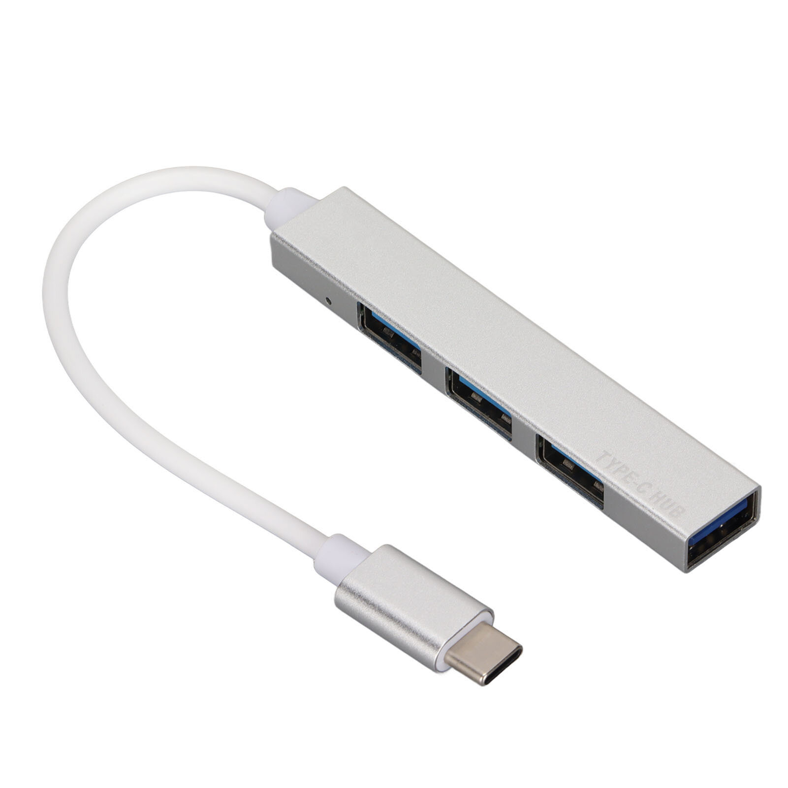 USB C Hub 4 в 1 тип C до USB 2.0 USB 3.0 мини -портативная серебряная док -станция для настольного ноутбука