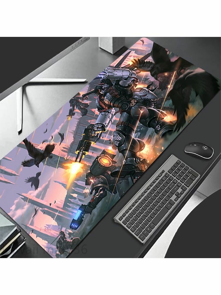 Коврик для мыши "Warhammer 40K", нескользящее основание, окантовка, 40 см x 90 см