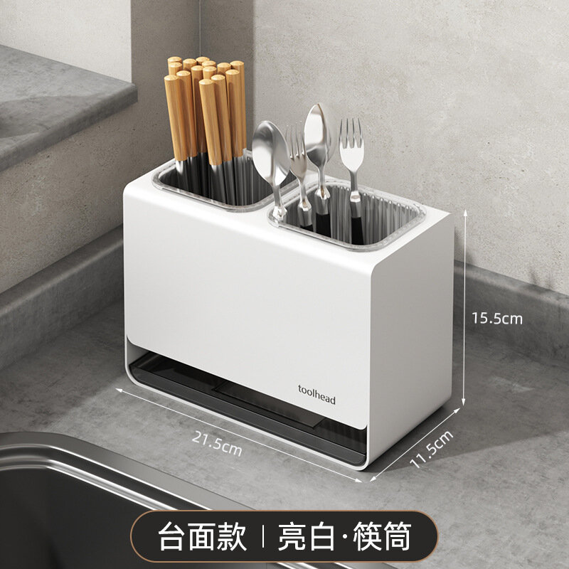Коробка для хранения палочек для еды, серый, держатель для палочек для кухни, подставка для ножей, клетка для палочек, корзина для палочек на столешнице, настенная стойка для хранения и сушки