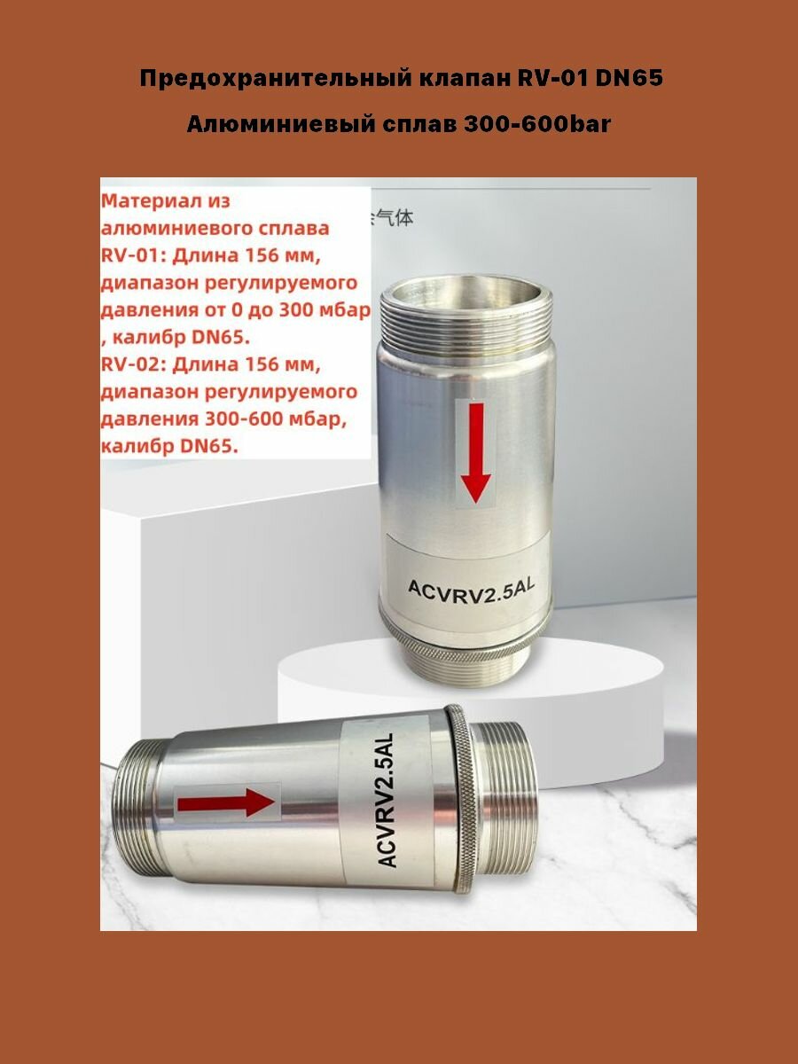 Предохранительный клапан RV-01 DN65 Алюминиевый сплав 300-600bar