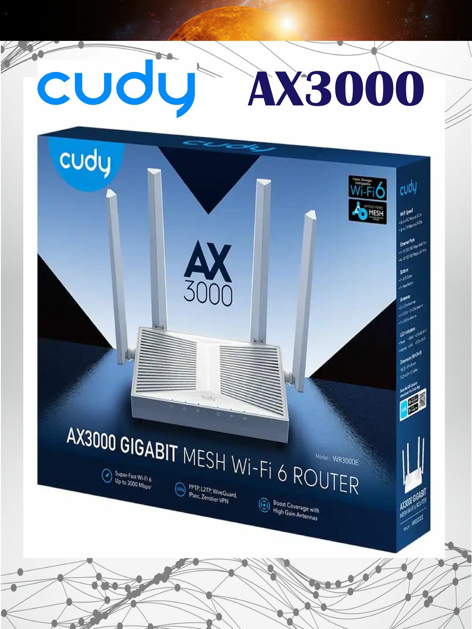 WiFi роутер Cudy WR3000E