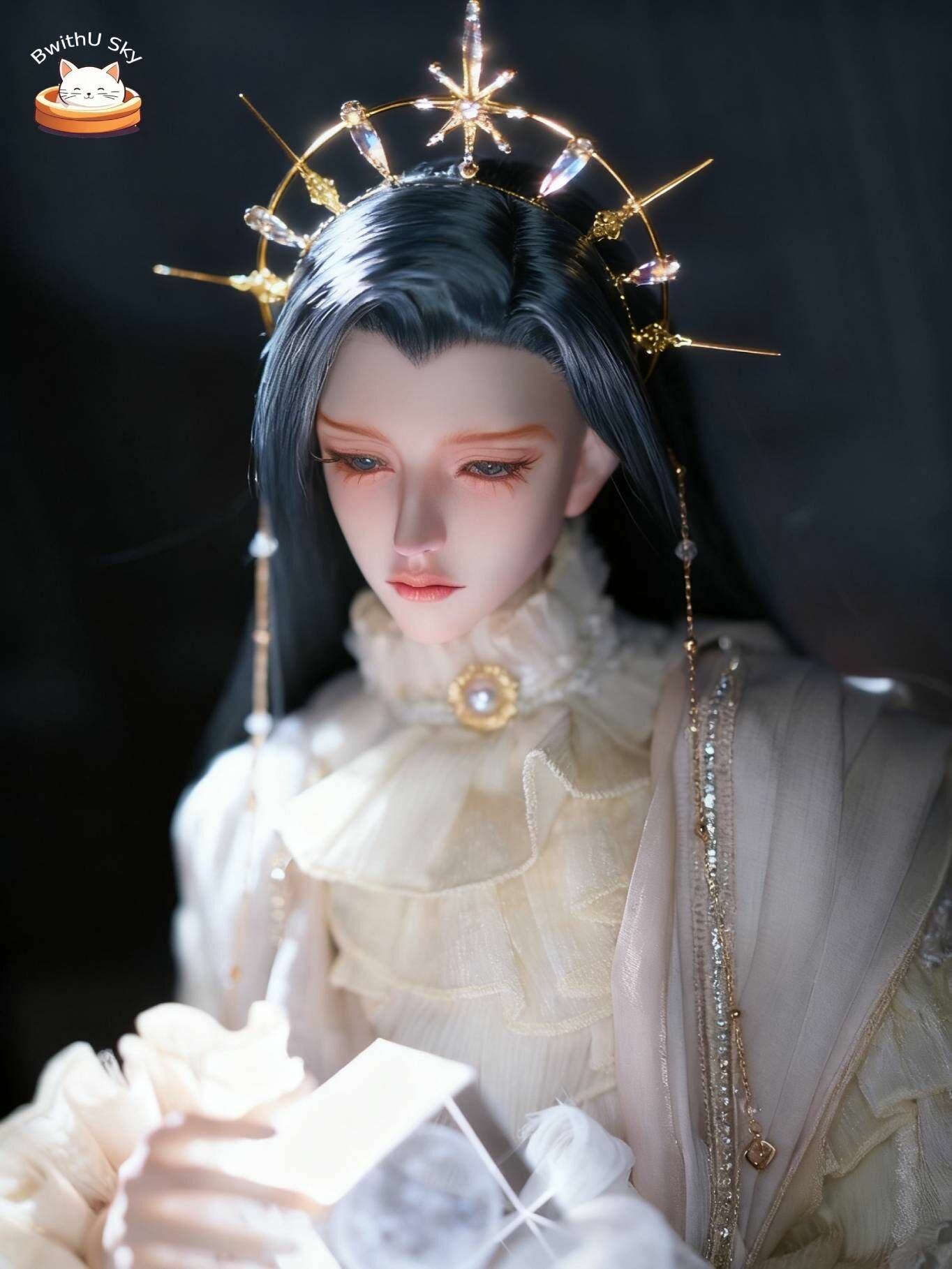 Корона BwithUSky, ручная работа, нержавеющая сталь, для куклы BJD, в мистическом стиле