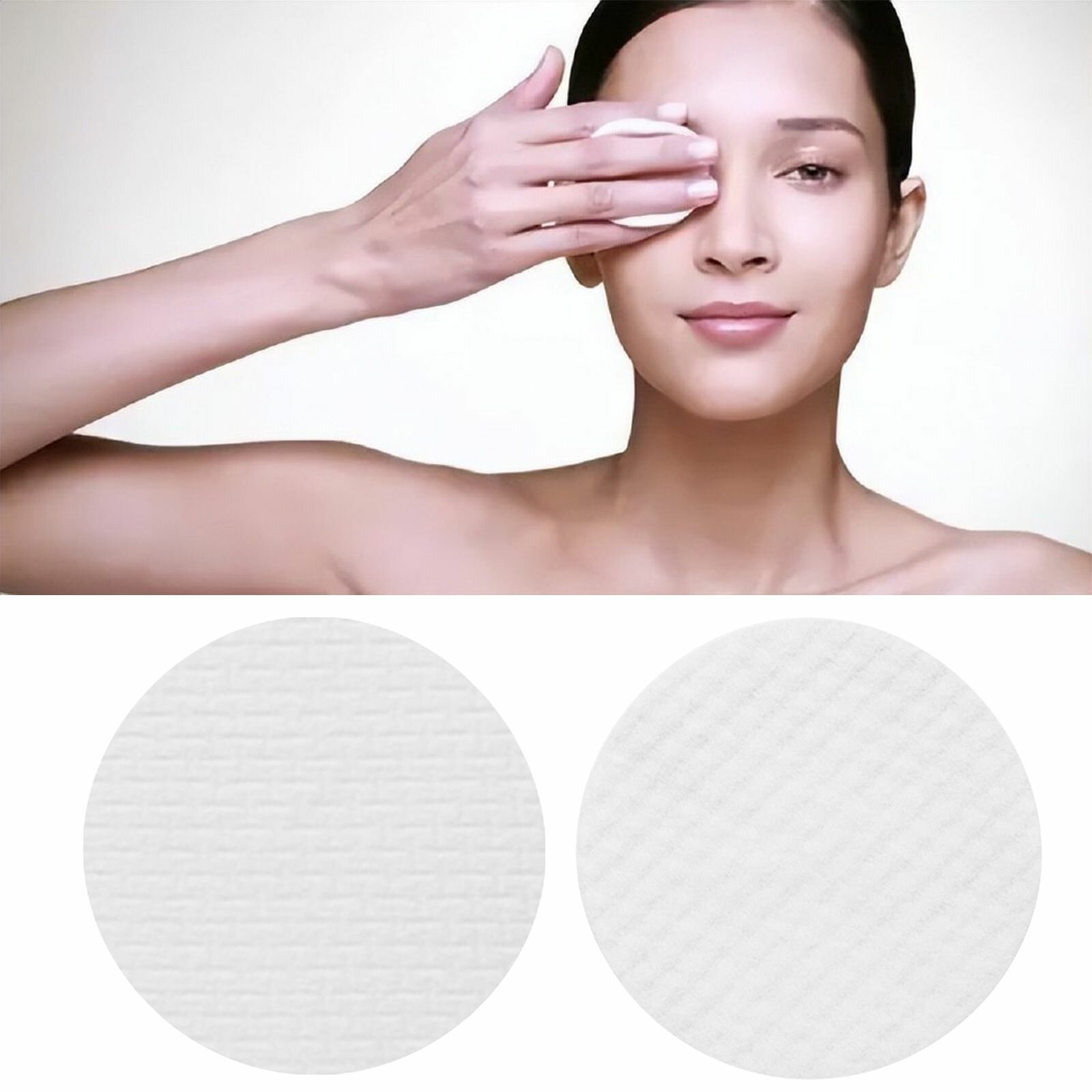 Одноразовые ватные диски для лица очищающие от ворса Салфетки снятия макияжа средства ухода за лицом и глазами