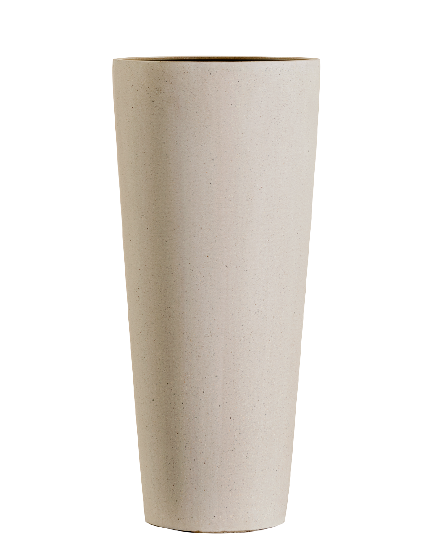 41.3319-02-020-BE-61 Кашпо TREEZ Effectory Beton Высокий конус Белый песок в-61 см, д-30 см
