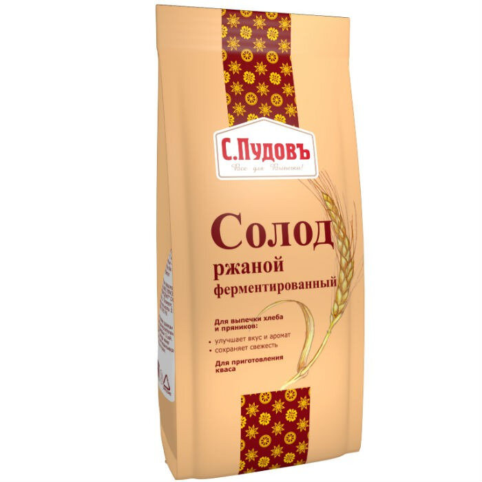Солод С. Пудовъ ржаной ферментированный 300 г x 3 упаковки
