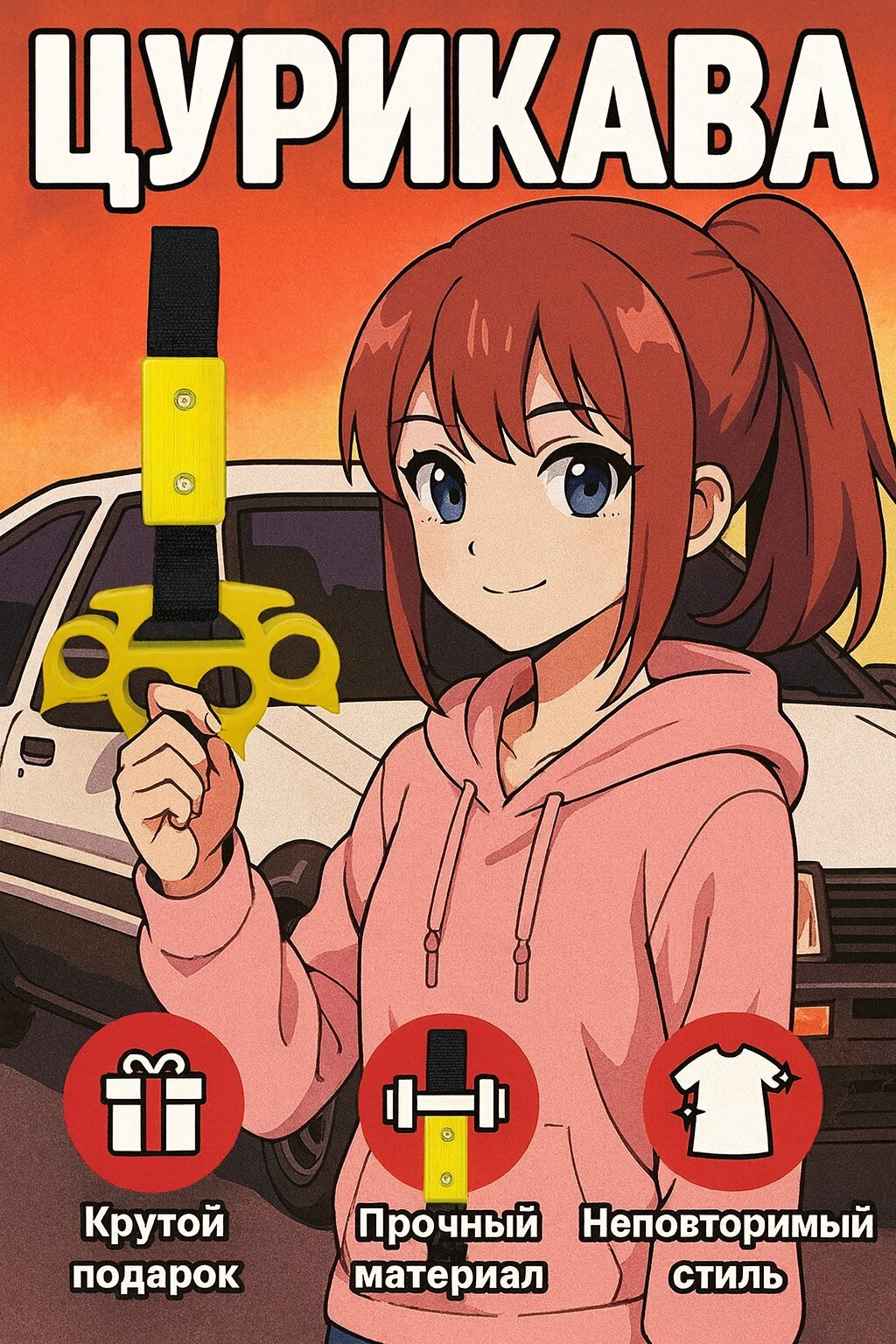 Цурикава "Кастет с шипами" желтый