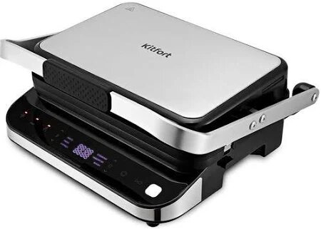 Электрогриль Kitfort КТ-1682 2000Вт черный/серебристый