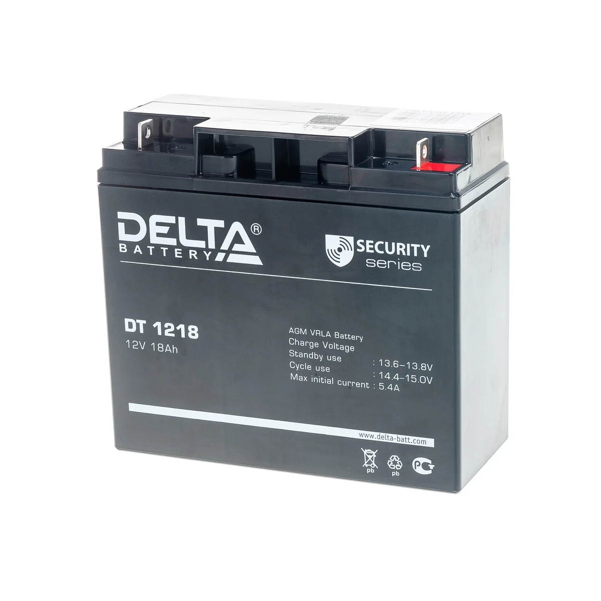 Аккумуляторная батарея для ИБП Delta DT 1218 (12V / 18Ah) черный
