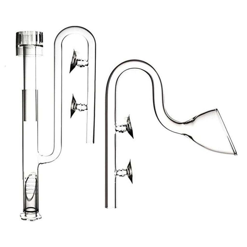 Стеклянная трубка-лилия для аквариума с фильтром, S