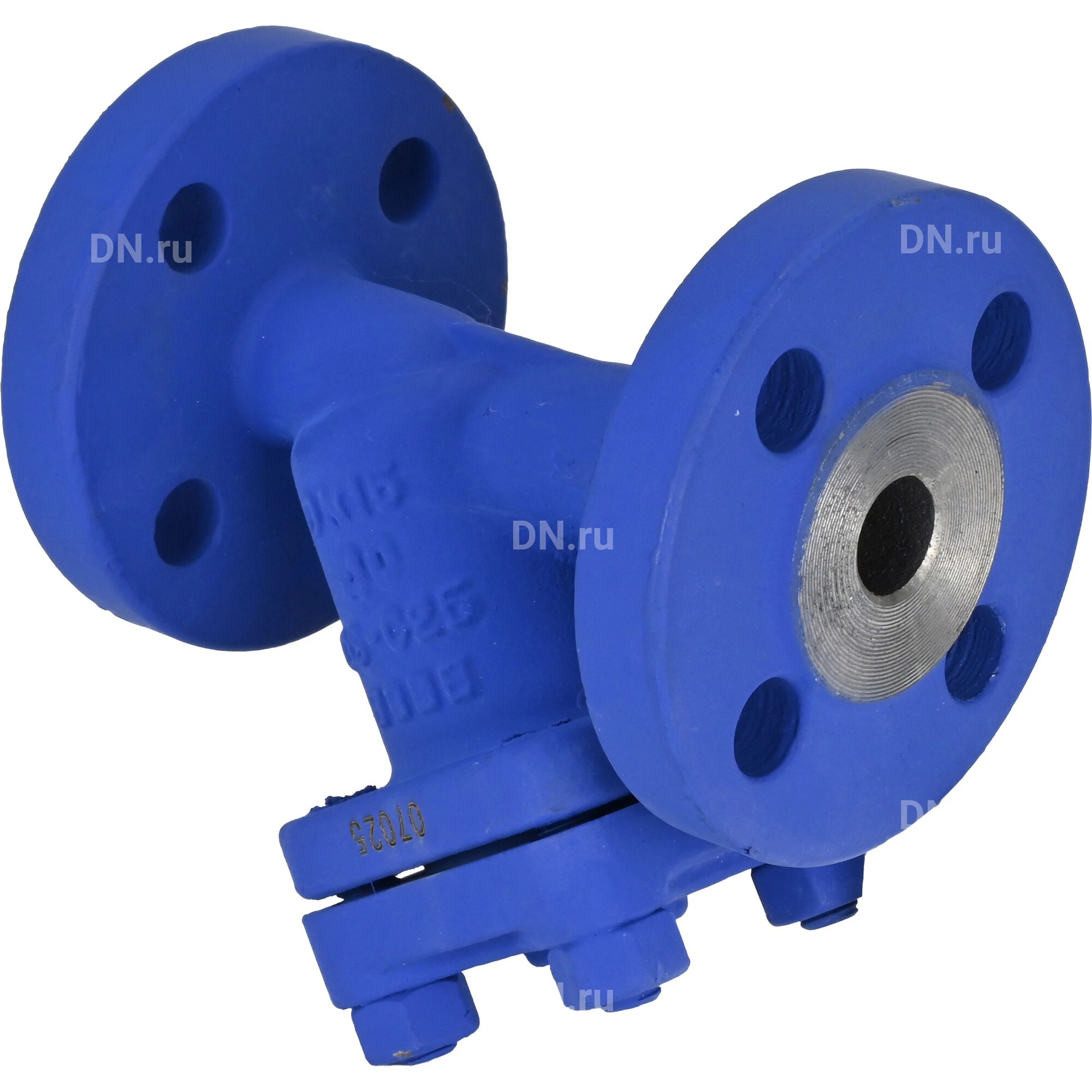 Фильтр сетчатый DN.ru GSC25-304-F Ду25 Ру40 Y-образный, фланцевый, корпус - углеродистая сталь GS-C25, сетка - нержавеющая сталь AISI 304, прокладка - нержавеющая сталь SS 201 + графит (опрессовано)