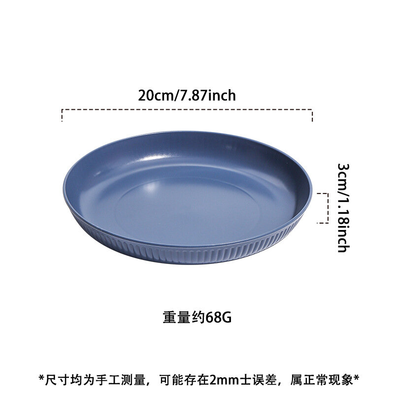 Тарелка из пшеничной соломы Amazon TK, тарелка для отеля, тарелка для фруктов, домашняя тарелка для салата в скандинавском стиле, пластиковая тарелка из PP