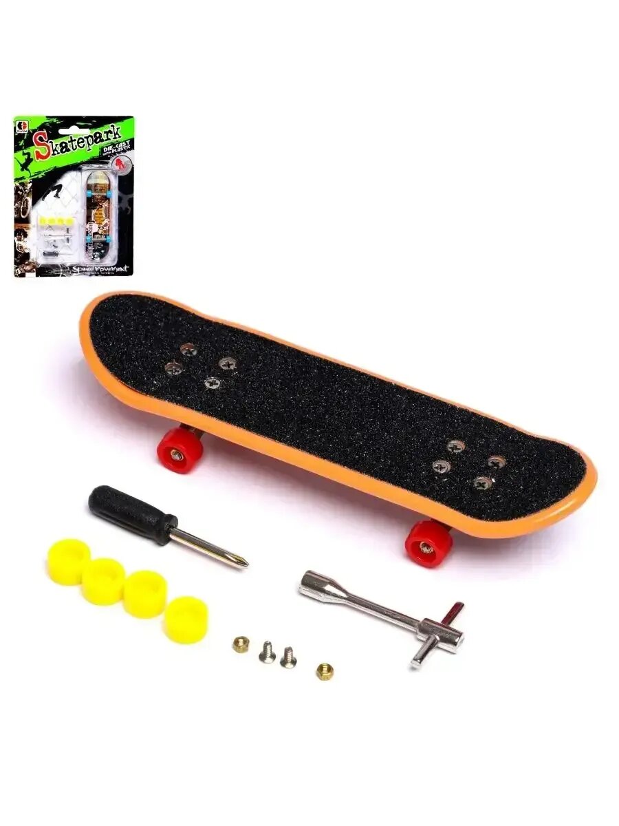 Фингерборд мини скейт набор для пальцев, цвет микс