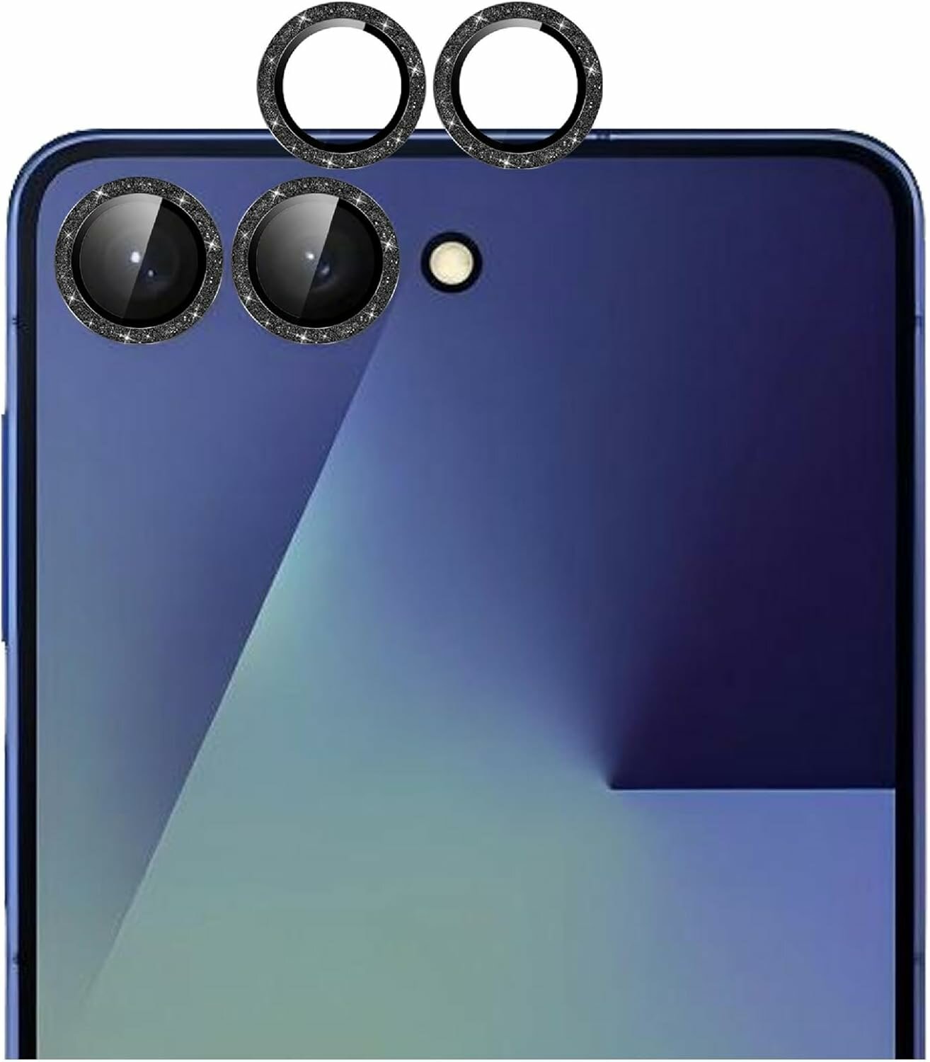 Защитная пленка для задней камеры с полной защитой, совместимая с Samsung Galaxy Z Flip 7, двойная защита металл + закаленное стекло, закаленное стекло для камеры