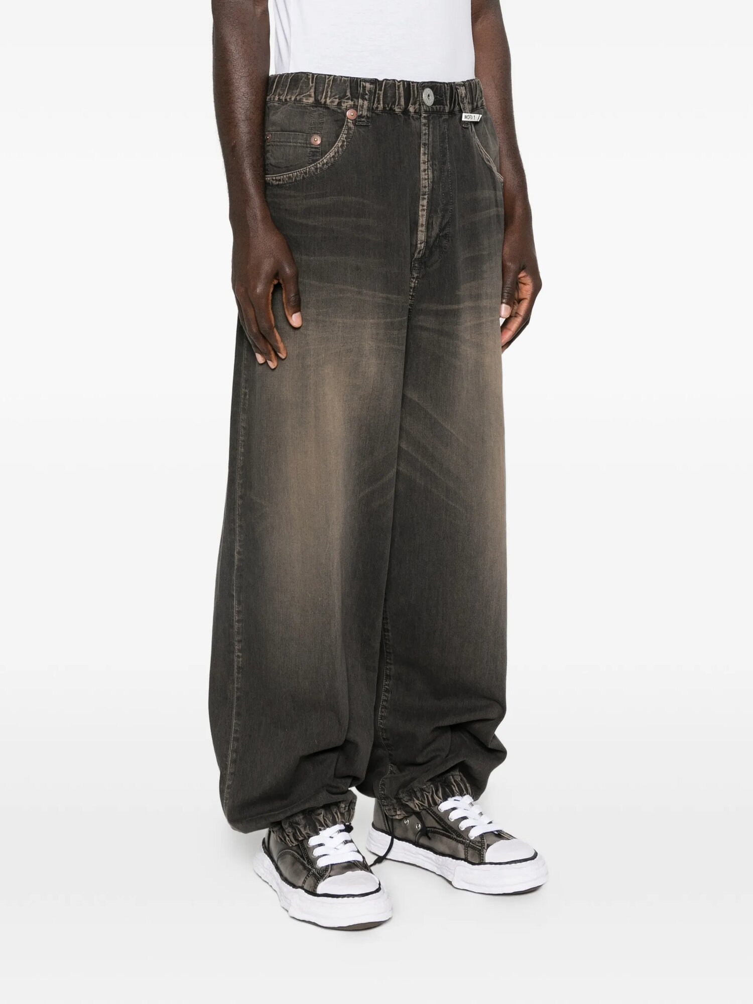 Джинсы MAISON MIHARA YASUHIRO Drawstring light wide jeans, размер 46, grey — фото 1