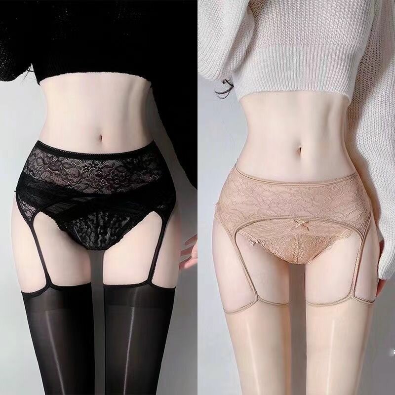 【 17k человек в избранное】Острые кружевные однотонные чулки с подвязками, стиль чистого желания, высокие чулки без снятия, тонкие, устойчивые к зацепкам, женские чулки