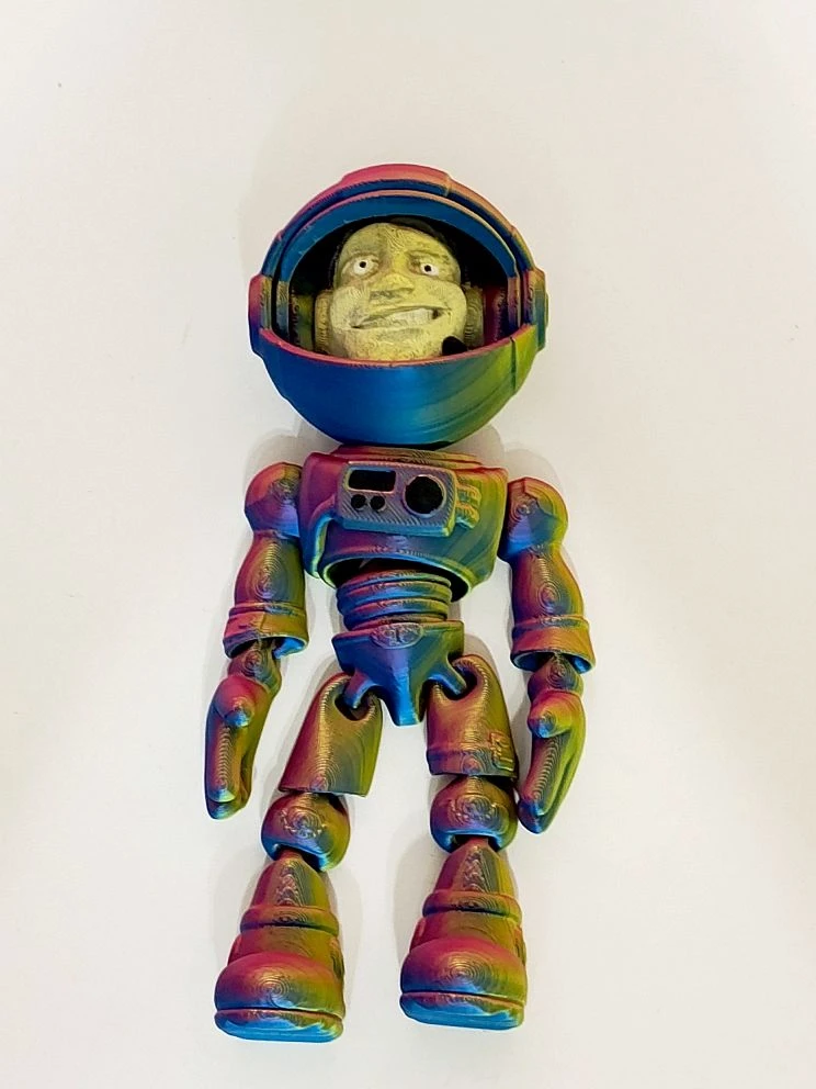 3D фигурка Космонавт с подвижными элементами | Подарок для детей и коллекционеров