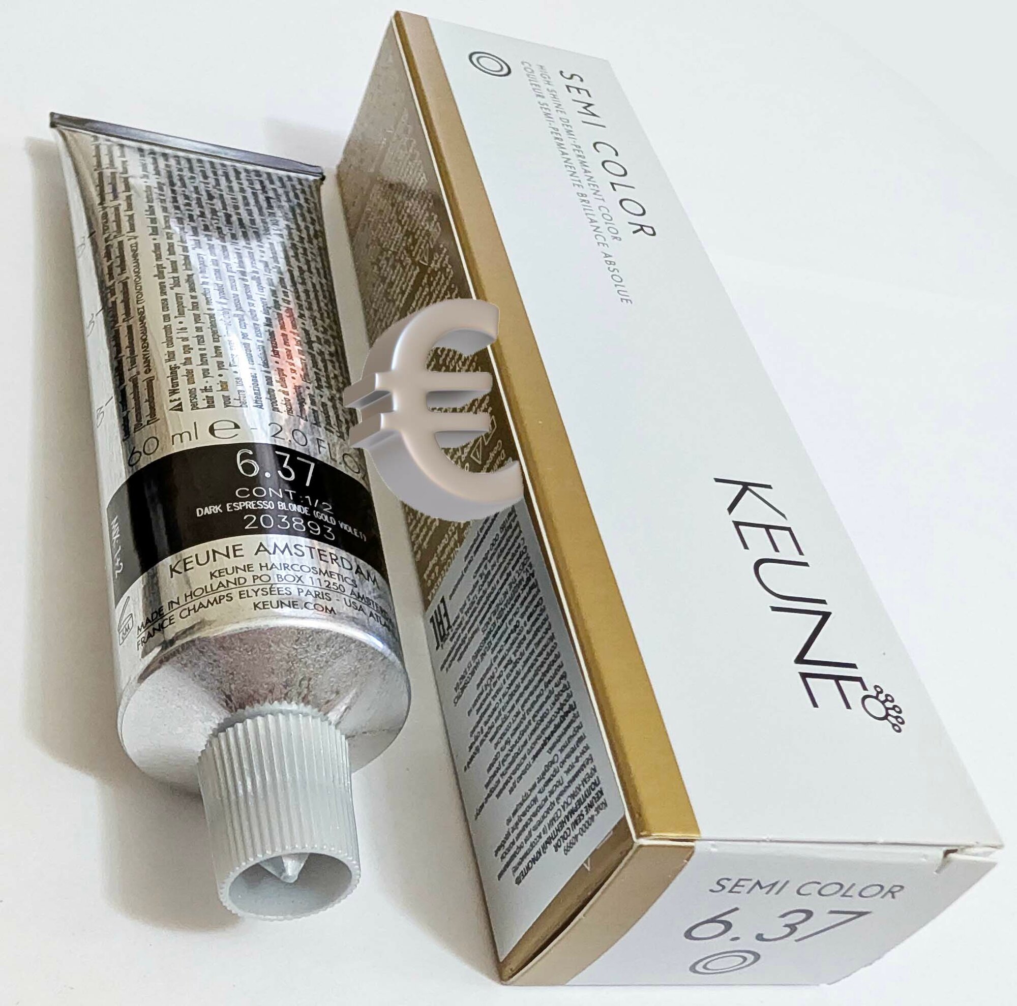 Keune Semi Color 6.37 Краска Семи Тёмный Блондин Эспрессо Золотисто-Фиолетовый Безаммиачная краска для волос 60 мл