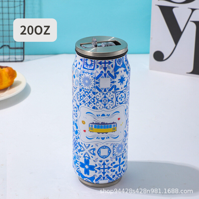 Креативная изолированная кружка в виде банки кока-колы, нержавеющая сталь, легко открывающаяся кружка, напиток, автомобильная кружка, детская соломинка, оптовая продажа