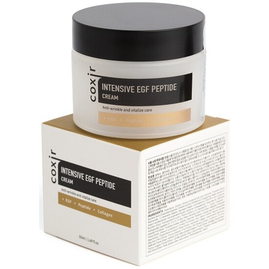 Крем для лица Coxir с пептидами и EGF для регенерации кожи, 50мл