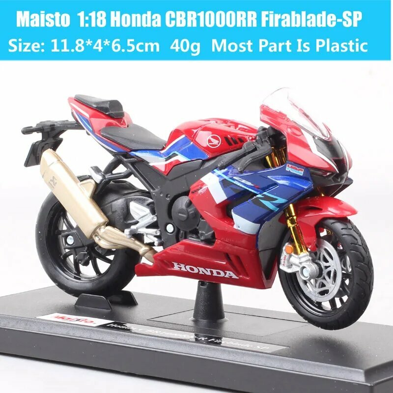 Maisto 1/18 Honda CRF450R CBR1000rr Africa Twin Gold Wing NC750S Hornet CB1000R Fireblade Модель мотоцикла Игрушечный велосипед Игрушечная модель