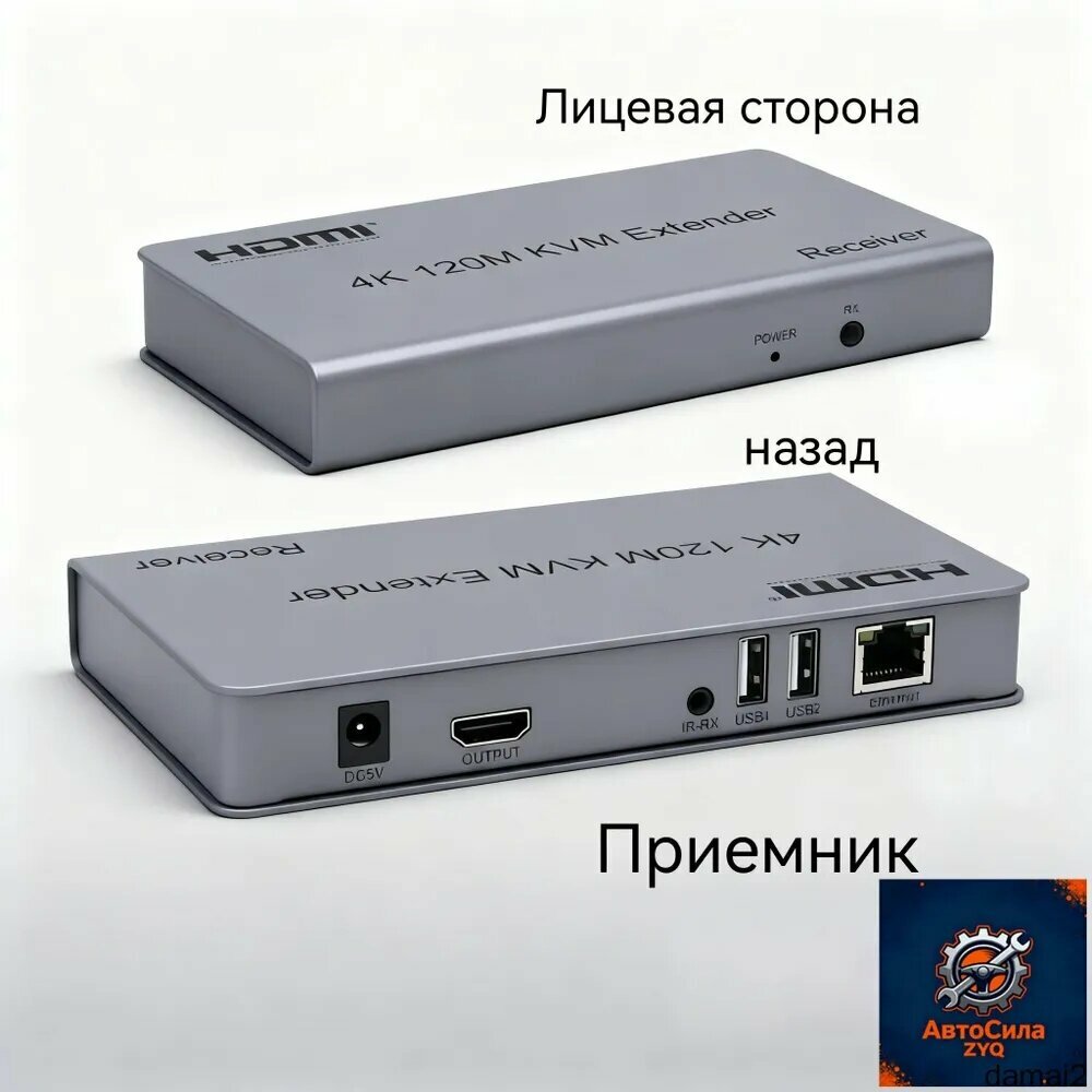 HDMI-удлинитель по витой паре KVM HDMI+ USB на 120м cat5e/6