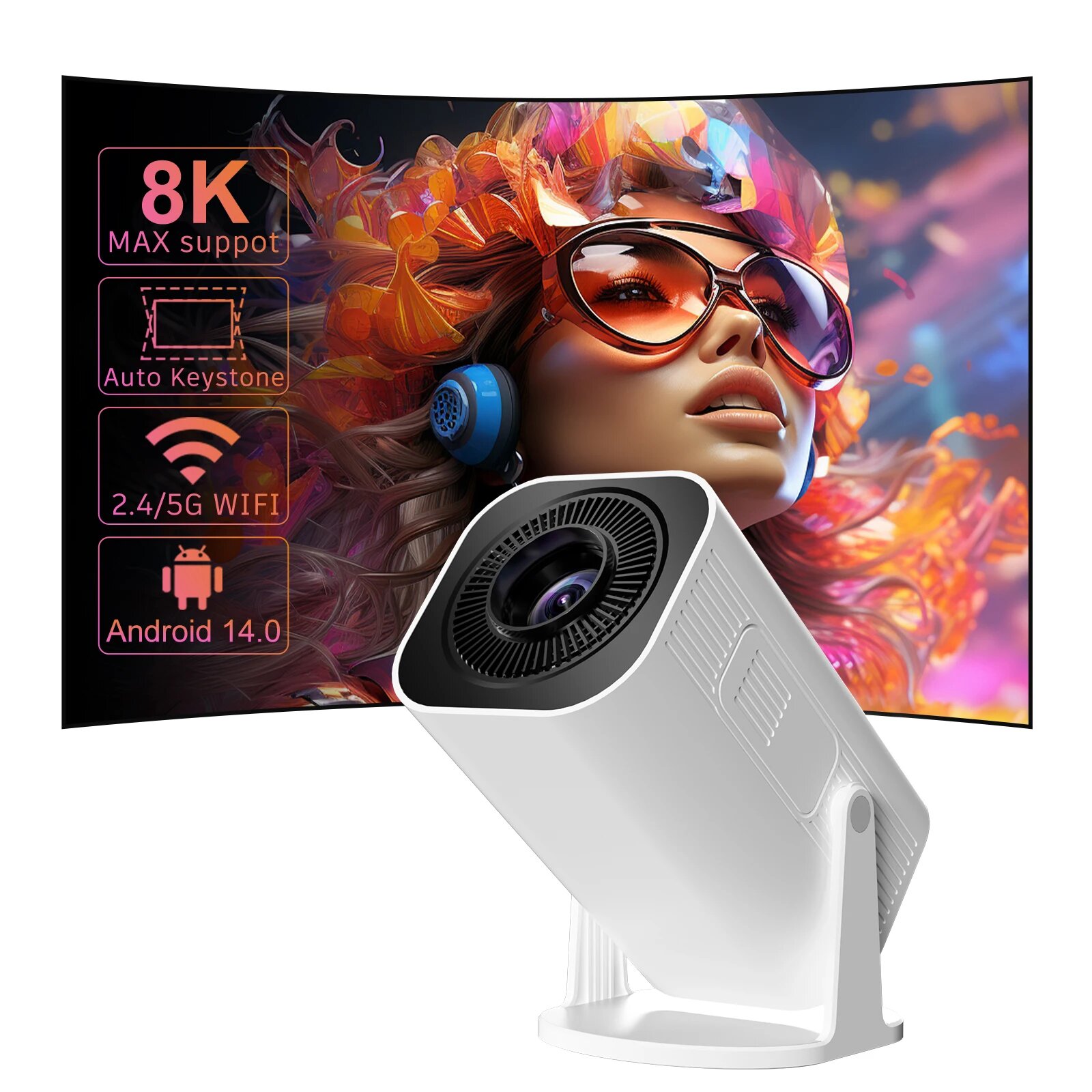 Salange P330 Mini 1080P проектор, EU Plug
