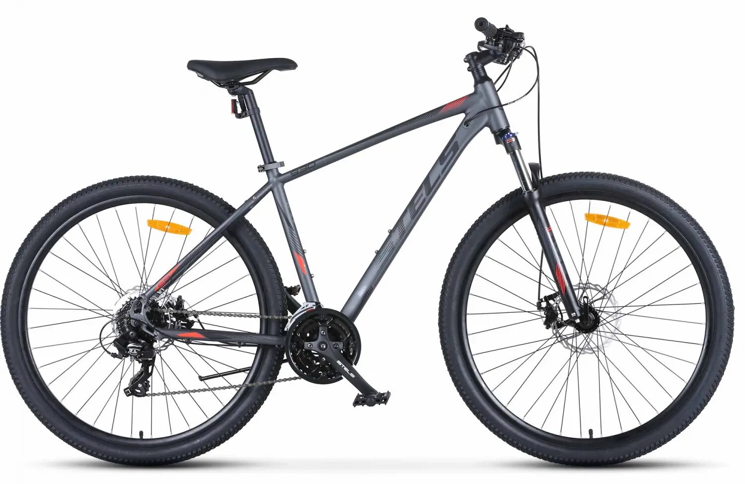 Велосипед Stels Navigator-930 MD 29" V010 18.5" Антрацитовый/Красный